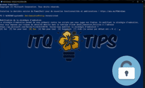 Powershell : Activer l'exécution de script