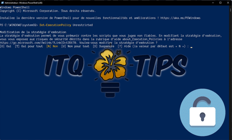 Powershell : Activer l'exécution de script