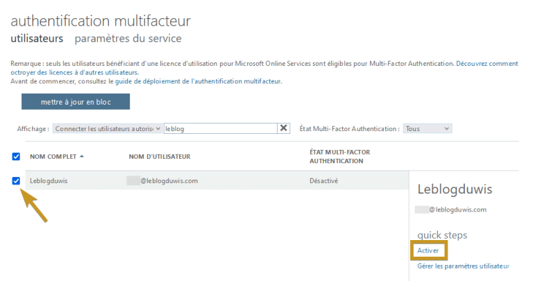 Microsoft 365 : Activer l'authentification Multifacteur (MFA) Microsoft 365 : Activer l'authentification Multifacteur (MFA)
